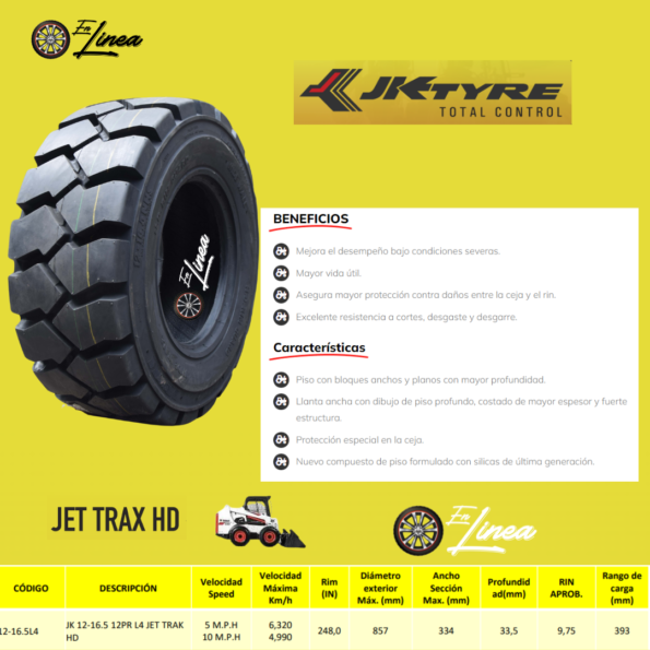 JK TYRE 12X16.5 12PR JET-TRAX HD - Llantaenlinea.com